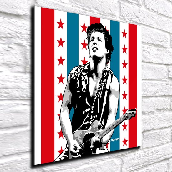 Bruce Springsteen Wall art Acrylglas - 80 x 80 cm op Acrylaat glas ...