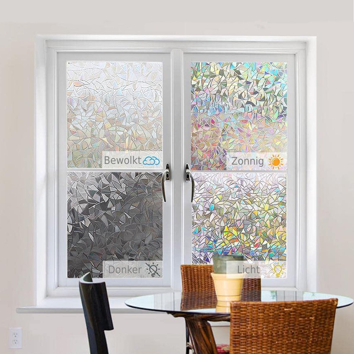 Simple Fix Raamfolie - Zelfklevend - Isolerend - Regenboogfolie ...