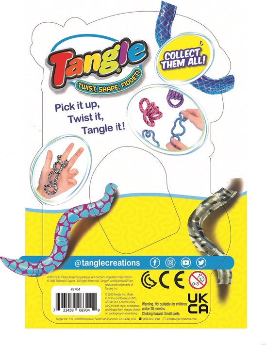 Tangle Wild Junior - Zebra - The Original Fidget | bol