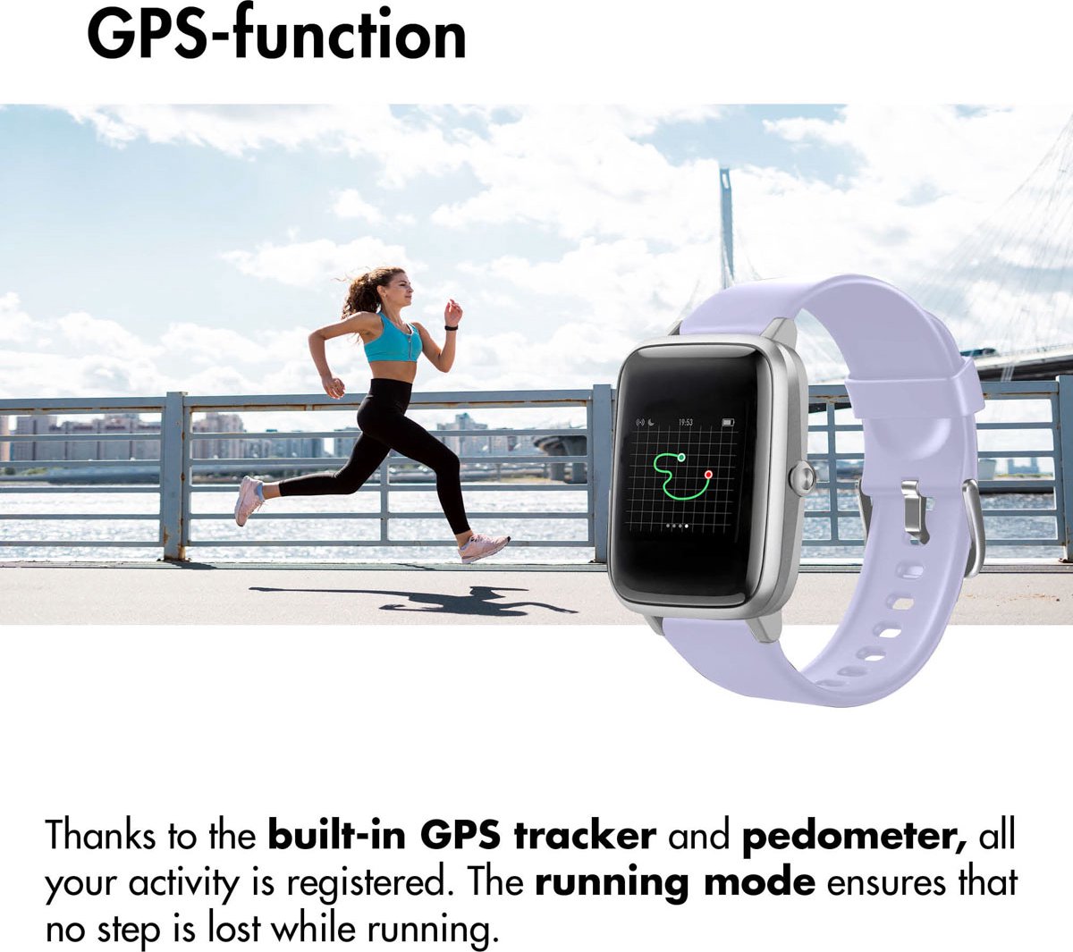 Lintelek Smartwatch ID205L - Paars | bol.com