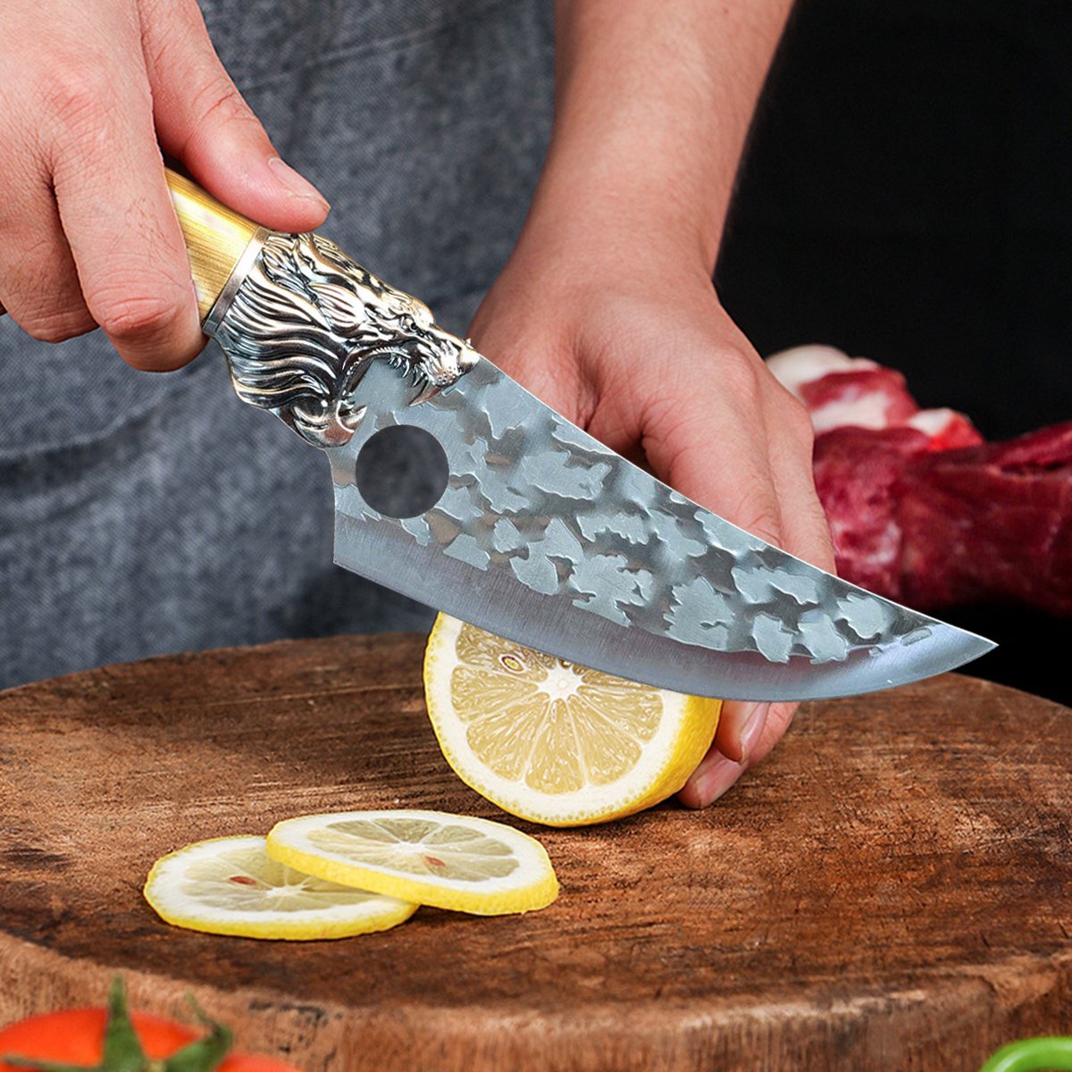 T&M Knives BBQ mes - Professional Knife - Koksmes Japans - Vlijmscherp ...