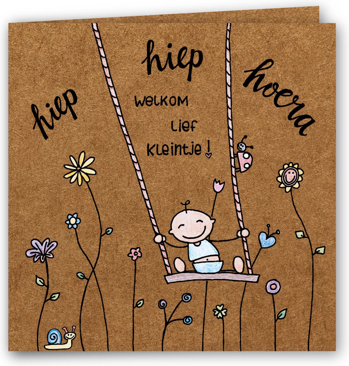 Welkom lief kleintje - Kraft - Jongen - Hiep hiep hoera - Geboortekaart jongen -... | bol.com