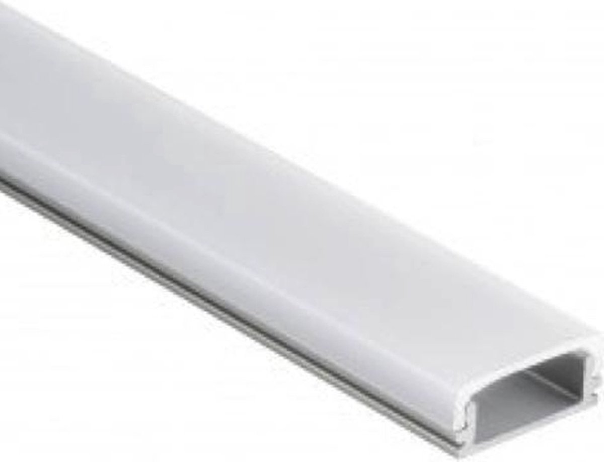 2 meter aluminium LED strip profiel 15alu - opaal melkwitte afdekking ...