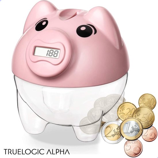 TrueLogic Alpha digitale spaarpot - Spaarpot jongen - Spaarpot meisje - Spaarpot baby... | bol.com