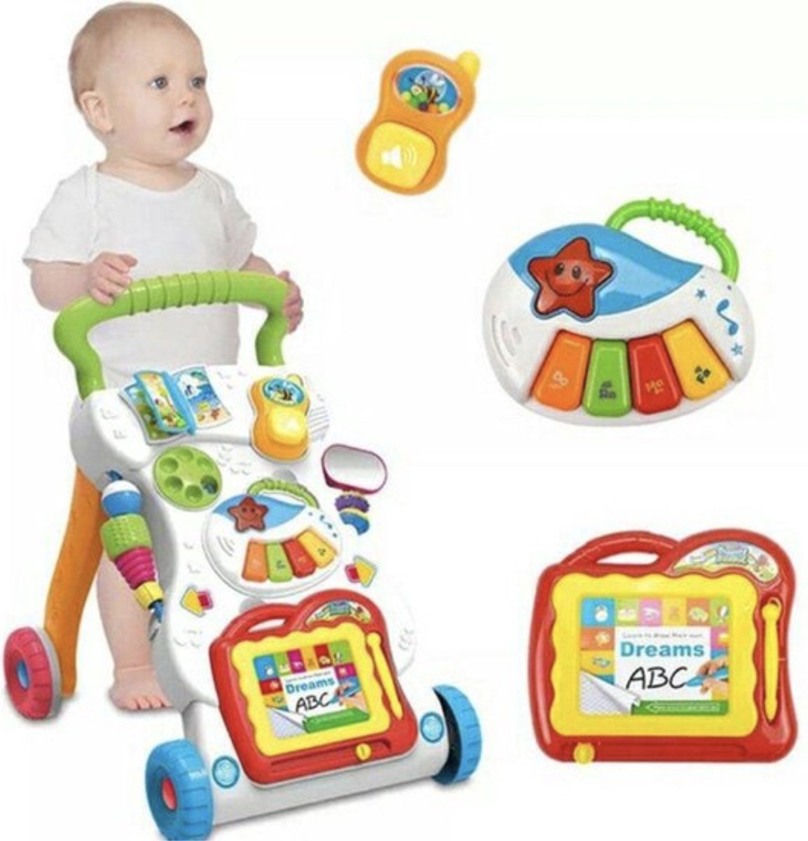 Loopwagen - Loopwagen baby - Loopstoeltje baby - Loopkar - Loopwagen 1 ...