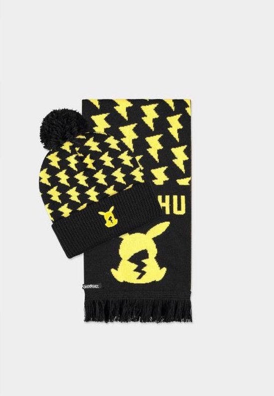 POKEMON - Pikachu Yellow - Beanie & Scarf Gift Set | bol.com