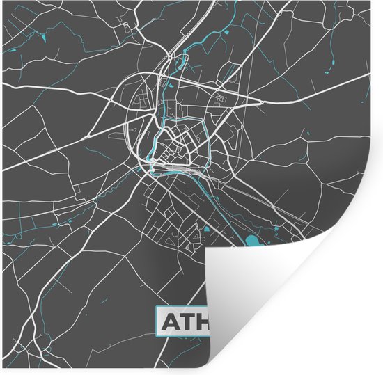 Muurstickers - Sticker Folie - België – Ath – Stadskaart – Kaart ...