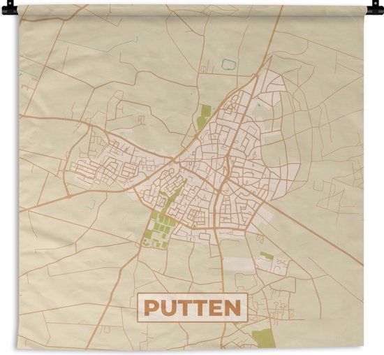 Wandkleed - Wanddoek - Putten - Stadskaart - Kaart - Plattegrond ...