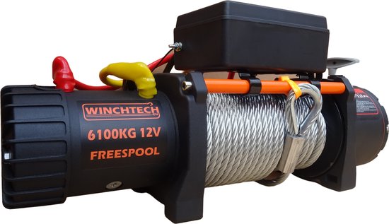 Winchtech 6100 - Elektrische Lier 13500 - Lier 12v 6100 KG - Takel ...