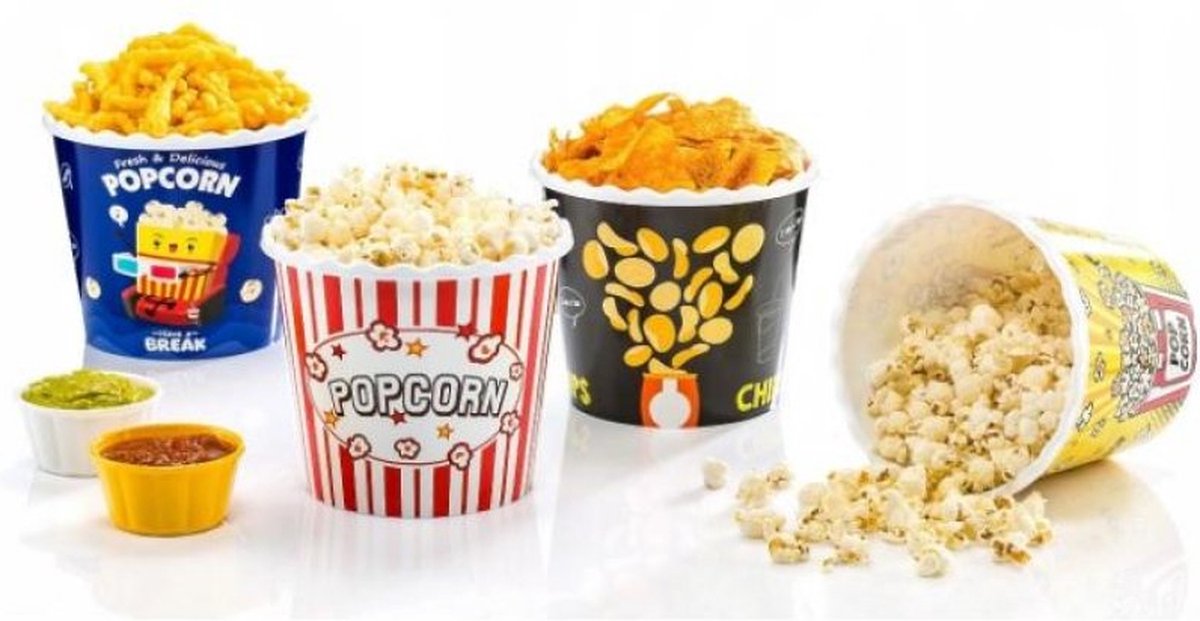Soft Chef Popcorn bak | 2,2 liter | Blauw | Popcorn bakjes ...