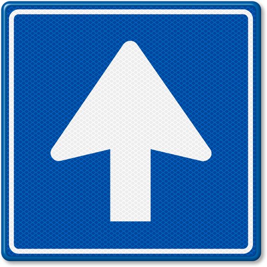 Panneau de signalisation C3 route à sens unique - aluminium DOR 600 x ...