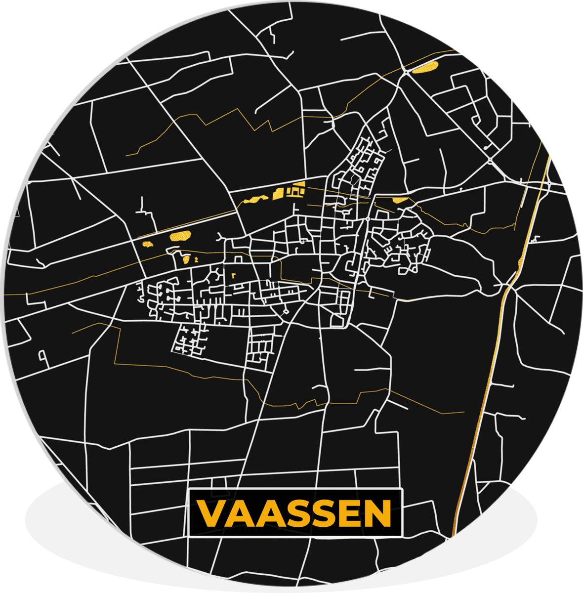 Wall Circle - Wall Circle Indoor - Vaassen - City Map - Map - Goud ...