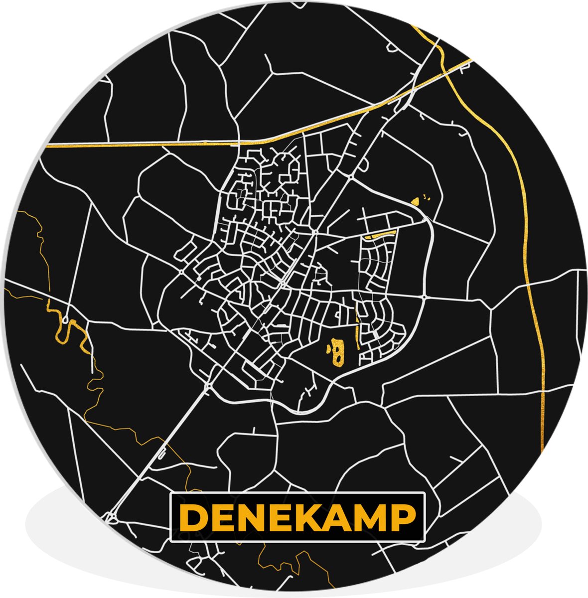 Wall Circle - Wall Circle Indoor - Map - Denekamp - Goud - Map - City ...
