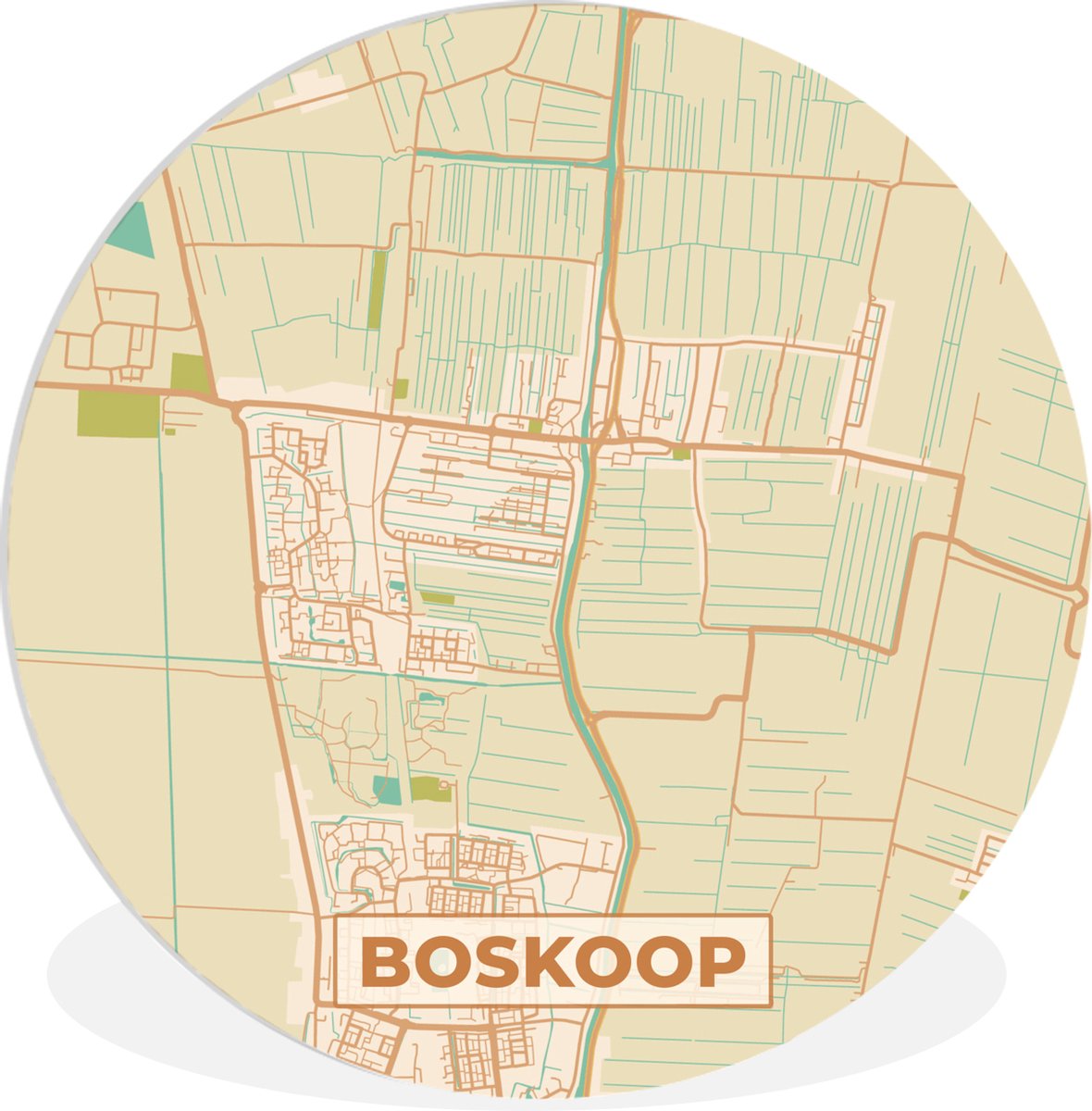 Wall Circle - Wall Circle Indoor - Boskoop - Vintage - Map - Map - City ...