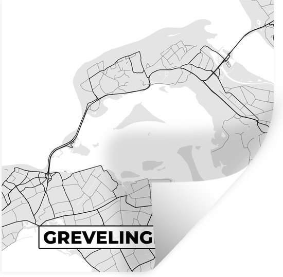 Muurstickers - Sticker Folie - Plattegrond - Grevelingenmeer ...