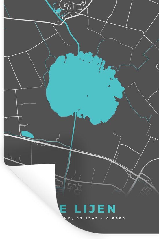 Muurstickers - Sticker Folie - Nederland - Plattegrond - Stadskaart ...