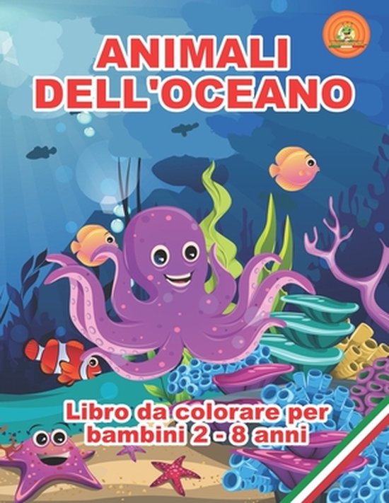 Animali dell'Oceano Libro da colorare per bambini da 3 a 8 anni impara ...