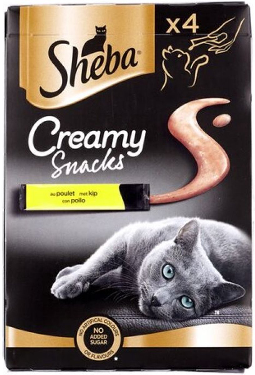 11x Sheba - Creamy Snacks Kip (4x12g) | bol