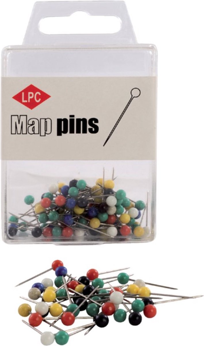 Speld met ronde kop - 100 Stuks van 20MM - Landkaartspelden - Prikbord ...