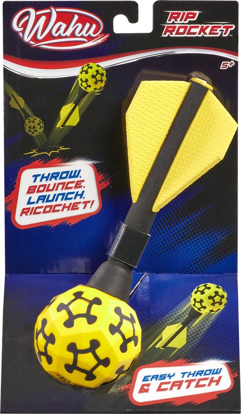 Wahu Rip Rocket - Vliegende stuiterbal met staart! - Geel | bol.com