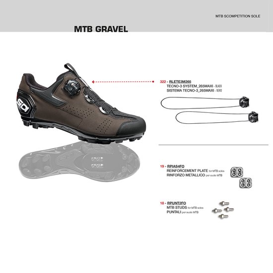 Sidi Gravel Mtb-schoenen Zwart EU 42 Man | bol