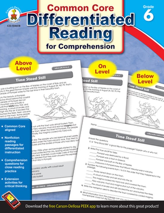 Differentiated Reading for Comprehension, Grade 6 | 9781483804903 ...