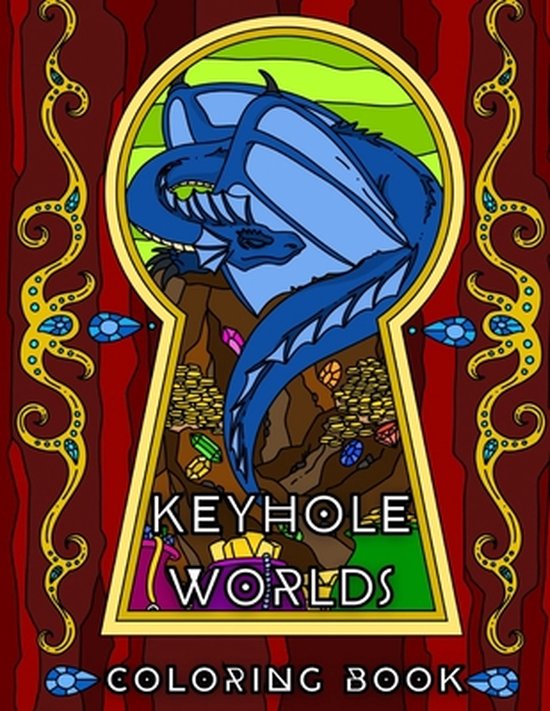 Keyhole Worlds Coloring Book: Adult Colouring Book with Looking Through ...