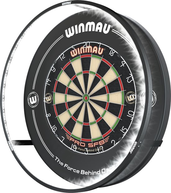 WINMAU Pro SFB Professional Bristle Dartboard with Plasma Light and ...