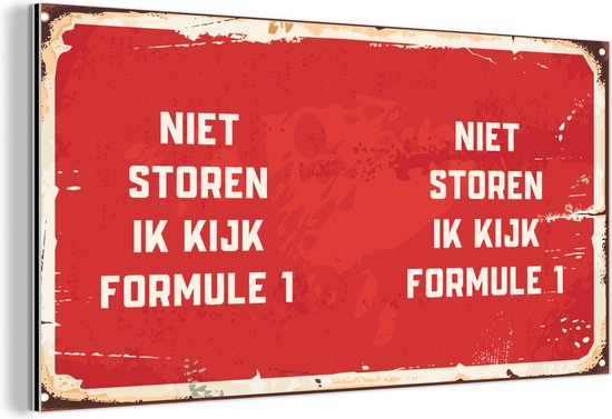 Wanddecoratie Metaal - Aluminium Schilderij Industrieel - Niet storen ...
