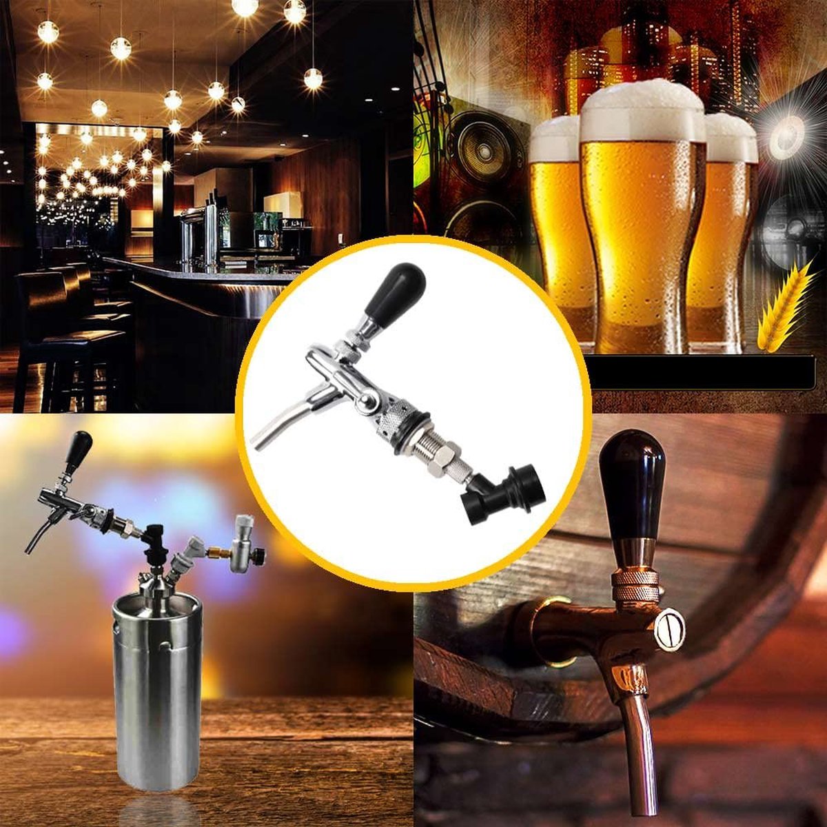 Biertap Kraan - Tapkraan - Verstelbaar - Chrome Plating - Universeel ...