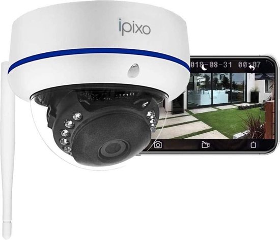 iPixo WiFi IP Outdoor Dome Beveiligingscamera HD Video Nachtzicht ...