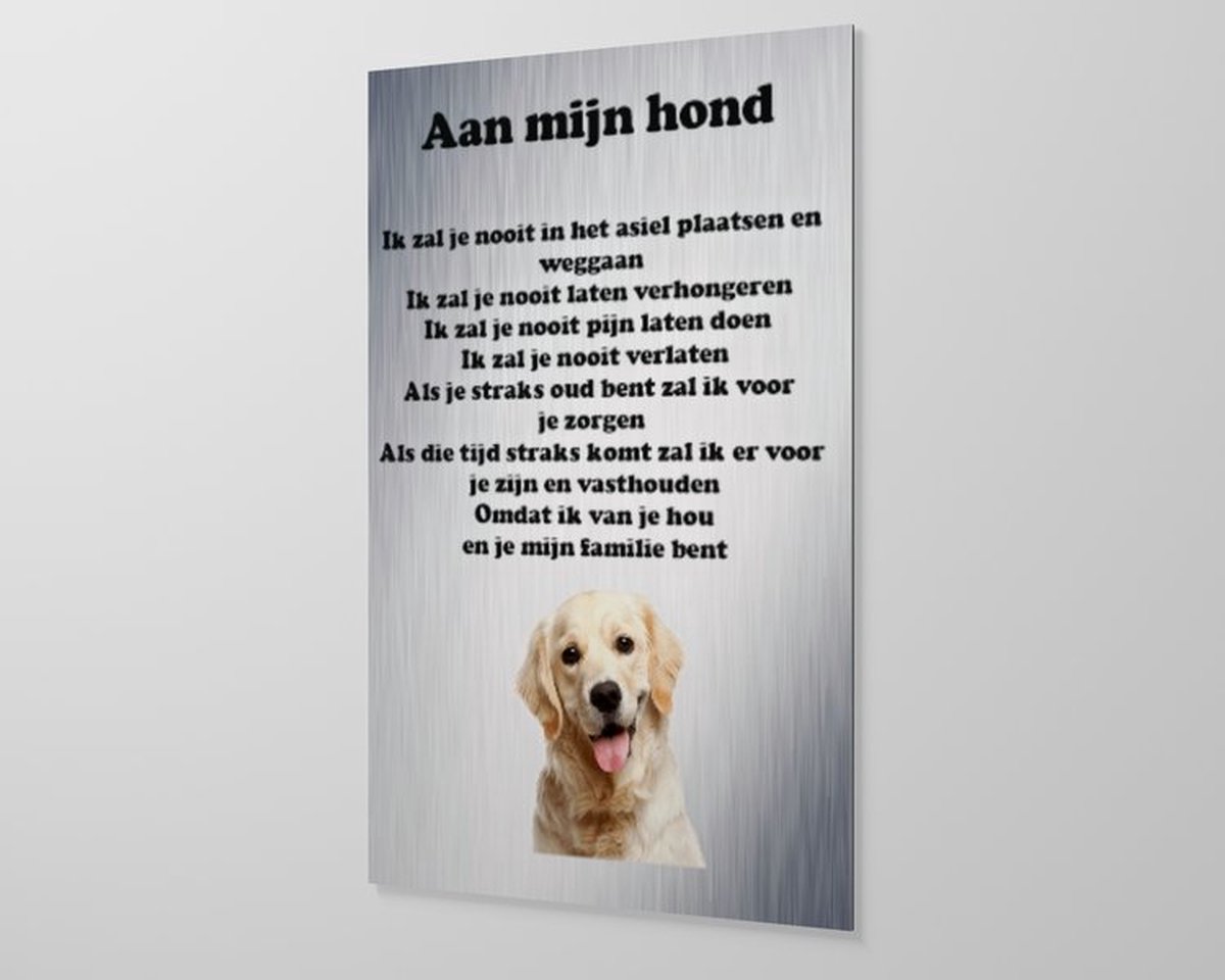 tekstbord aan mijn hond ... | bol.com