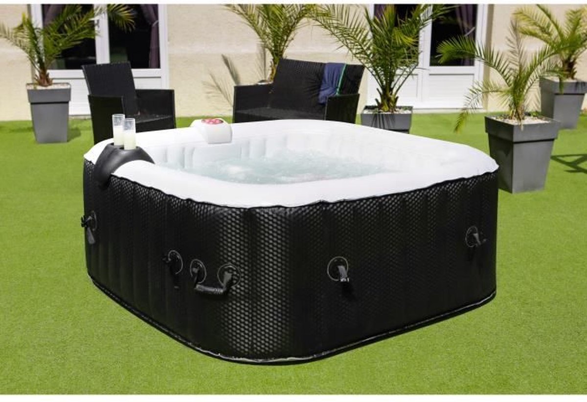 SUN SPA Vierkante opblaasbare opblaasbare spa - 6 personen - 1, 85 x H ...