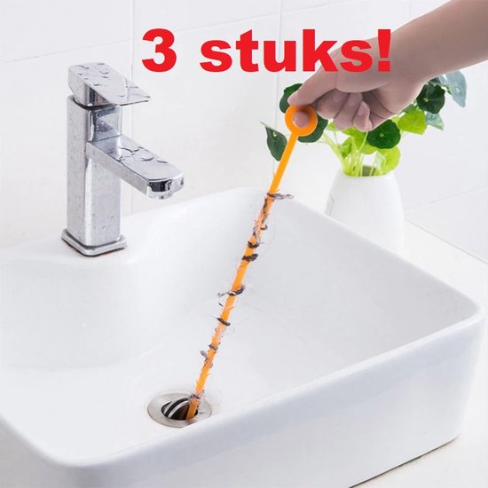 3 Stuks! - Gootsteenontstopper - Ontstoppingsveer - Rioolveer ...