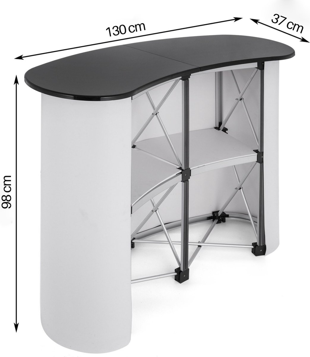 Beurs Display Opvouwbaar - Tentoonstellingstafel - Zwart/Grijs | bol.com
