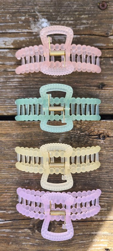 Haarklemmen - Haarklem - Pastelkleuren - 4 Stuks - Haarspeld ...