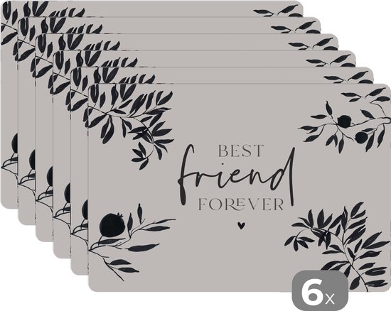 Placemat - Placemats kunststof - Best friends - Best friend forever ...