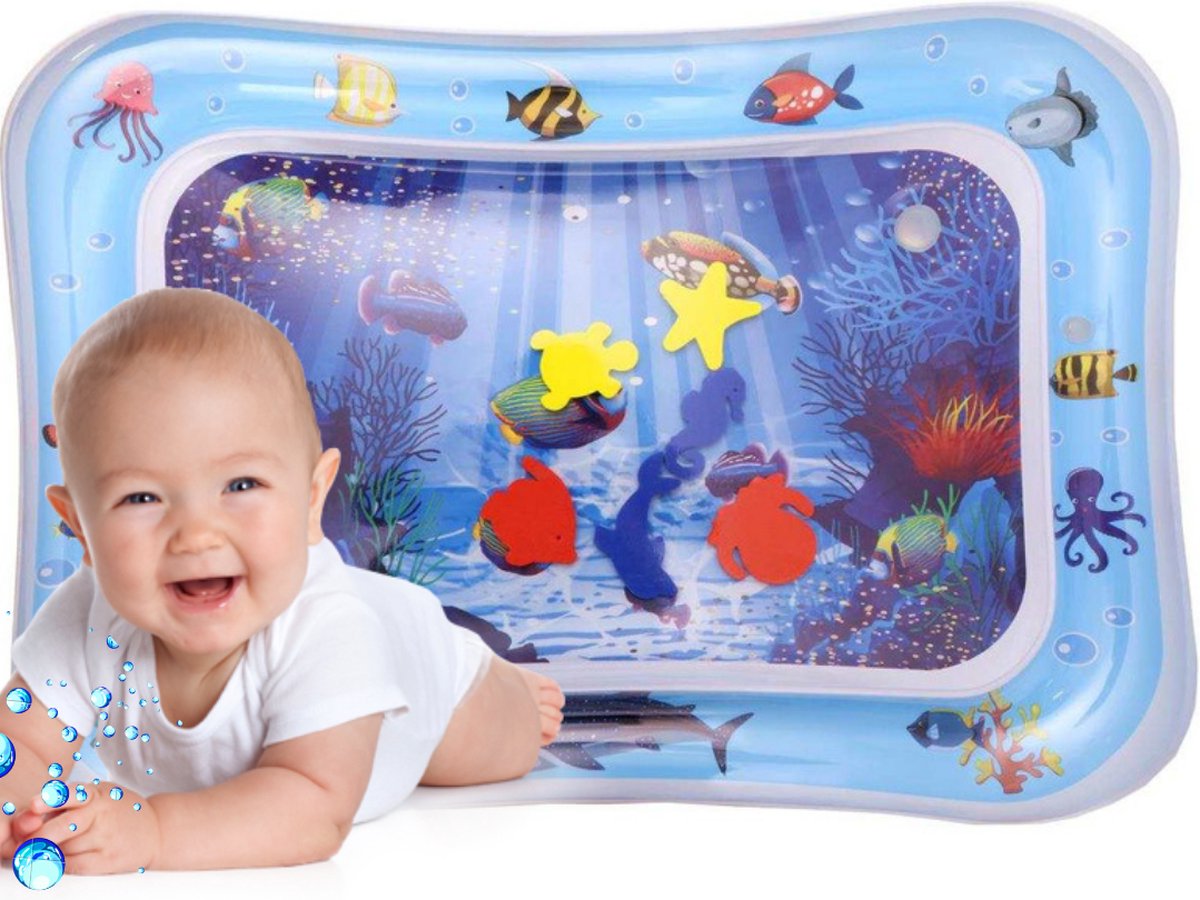 Spoused Waterspeelmat - Babygym - Opblaasbare Watermat - Tummy Time ...