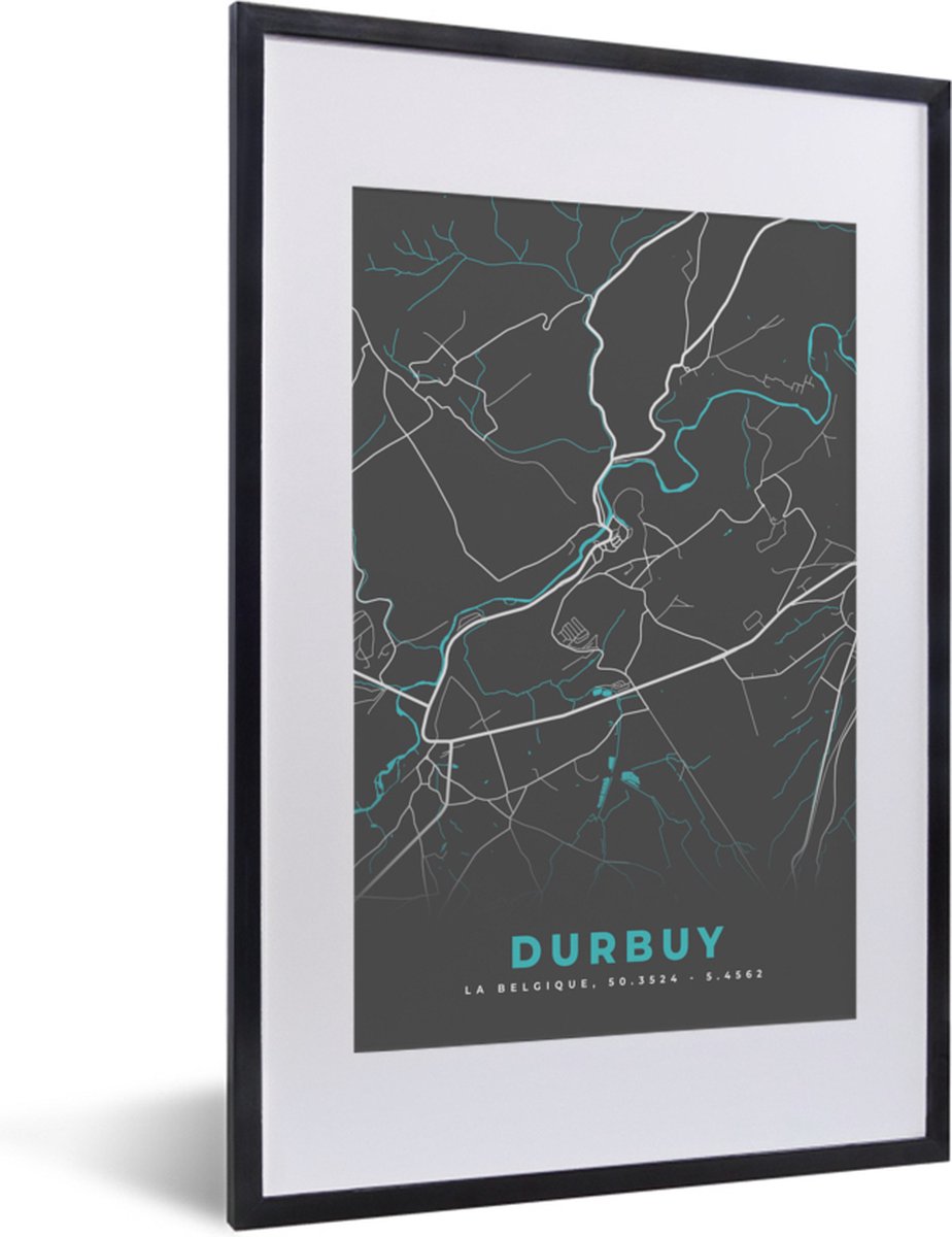 Cadre photo avec affiche - Carte - Plan - Plan de la ville - Durbuy ...