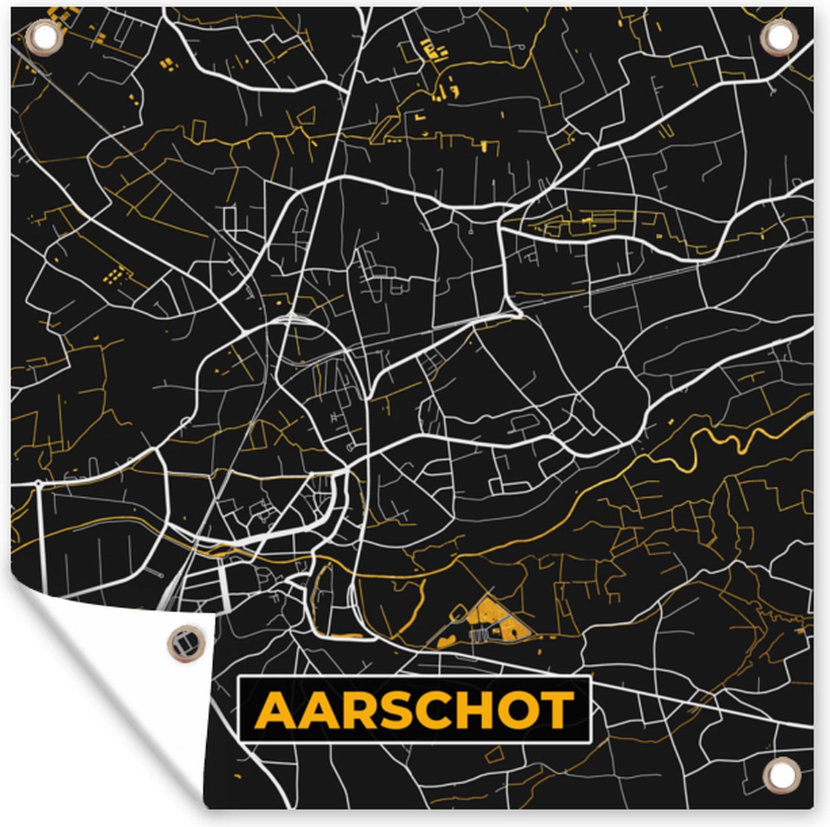 Affiche de Jardin Plan de la ville - Aarschot - Carte - Carte - Or ...