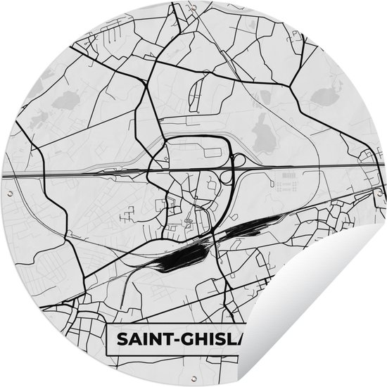 Tuincirkel Stadskaart – Plattegrond – België – Zwart Wit – Saint ...