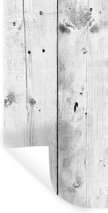 Muurstickers - Sticker Folie - Vintage - Hout - Grijs - Wit - 60x120 cm ...