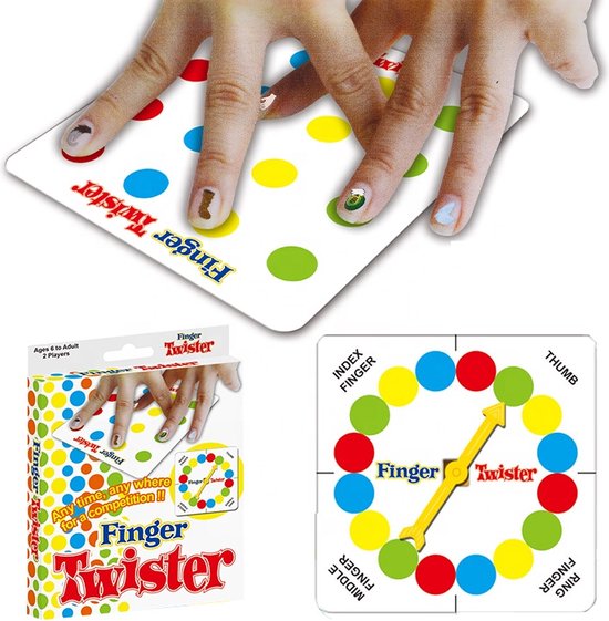 Vinger Twister - Actiespel - Twister Spel Kinderen / Volwassenen ...