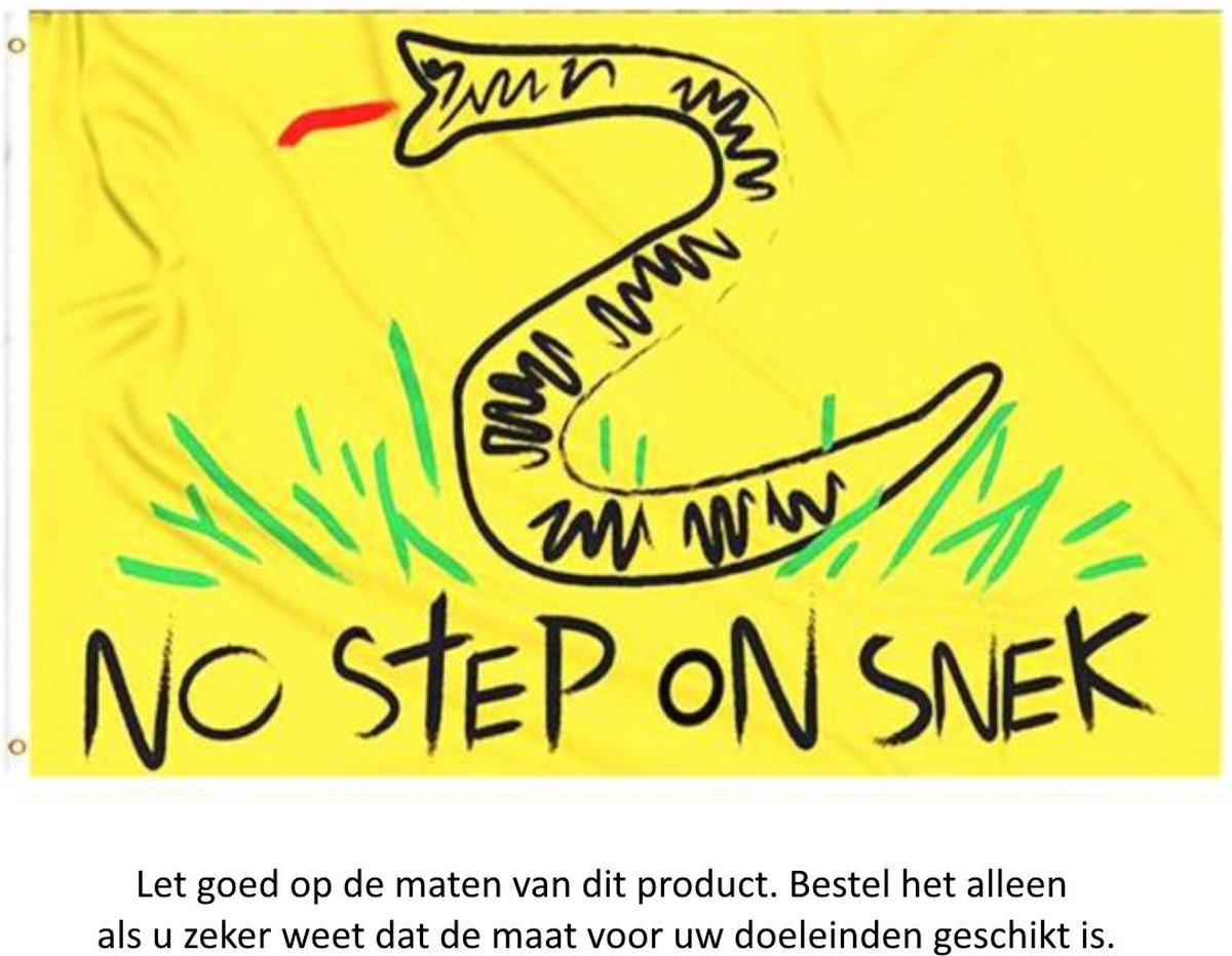 Drapeau 150x90CM - No Step on Snek - Snake - Dont Tread On Me - Tea ...