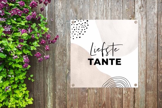 Tuinposters Tante - 'Liefste tante' - Spreuken - Quotes - 50x50 cm | bol