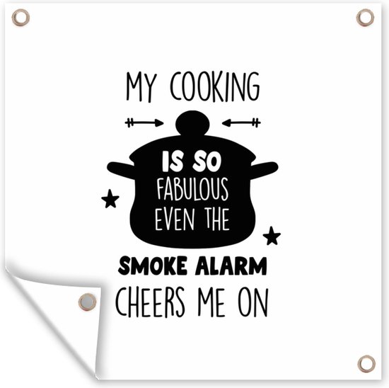 Tuin poster Quotes - Koken - Pan - Cooking - Keuken - Gasfornuis ...