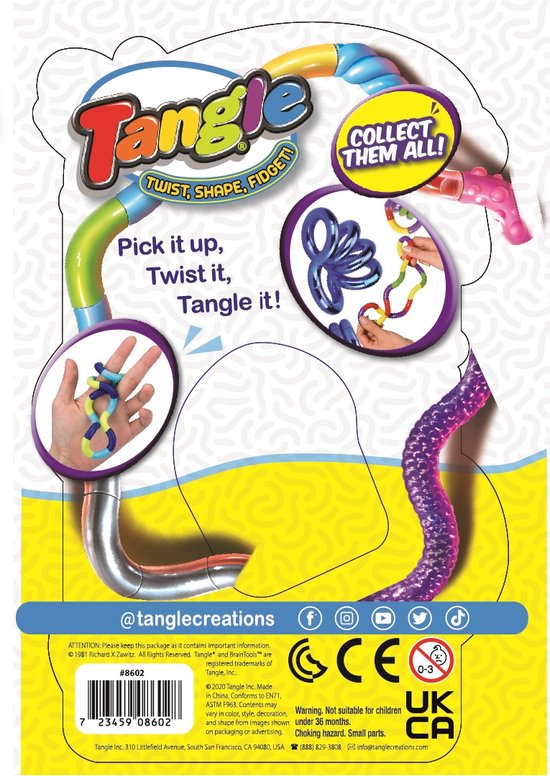 Tangle Metallic Junior (ZURU) - roze - The Original Fidget | bol