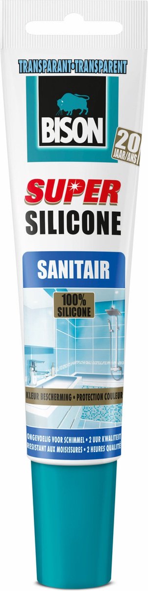 Bison super silicone sanitair transparant - 150 ml. | bol