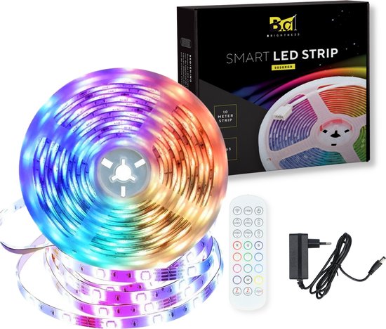 B.A. Brightness led strip – led strip 10 meter – RGB - Met Smartphone ...