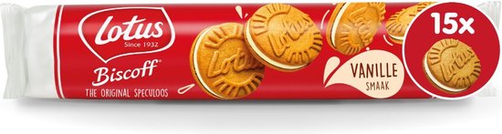 Lotus Biscoff Vanille Koekjes Rol 15 Stuks Doos 9 Rollen | bol